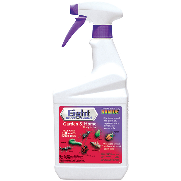 BONIDE EIGHT INSECT CONTROL GARDEN & HOME READY TO USE SPRAY 1 QT ...
